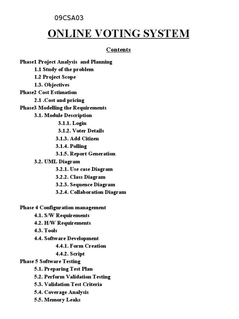 Online Voting System Pdf Use Case Unified Modeling Language