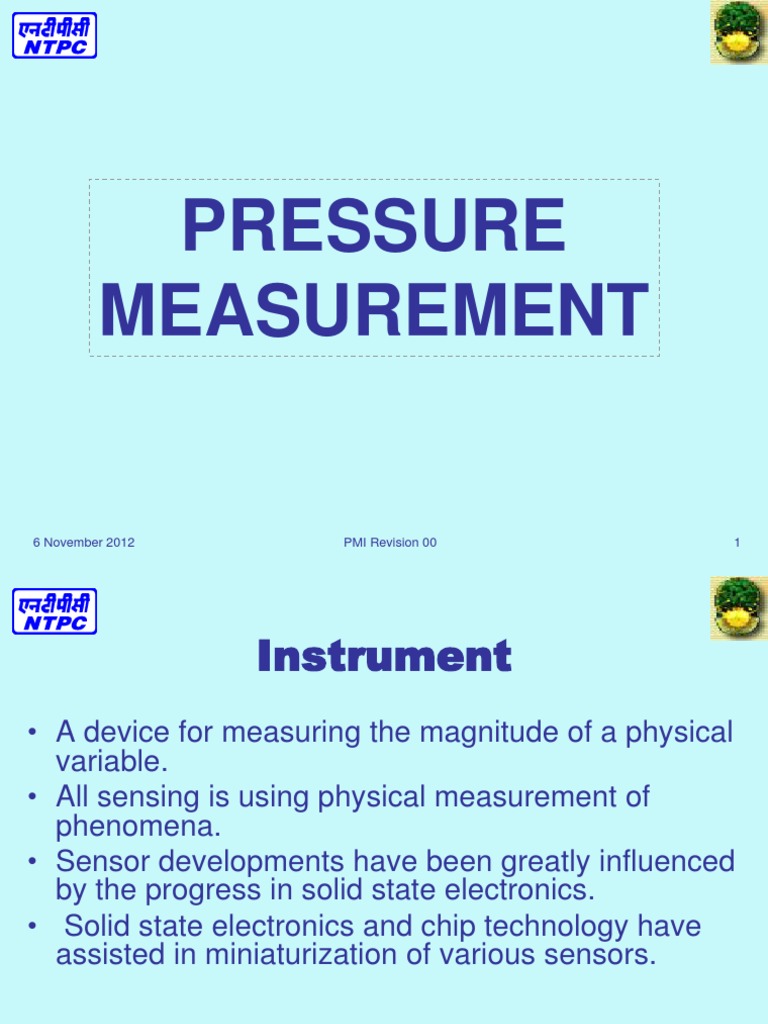 Pressure Measurement: 6 November 2012 PMI Revision 00 1 | PDF ...