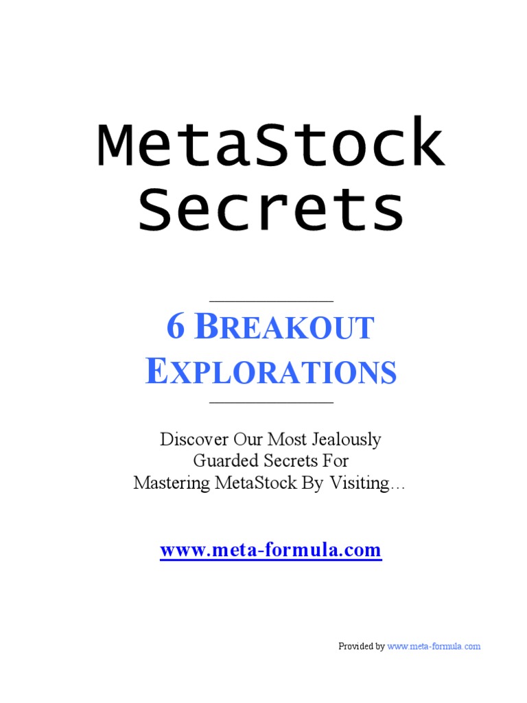 Breakout Formulas for MetaStock Users | PDF | Computers