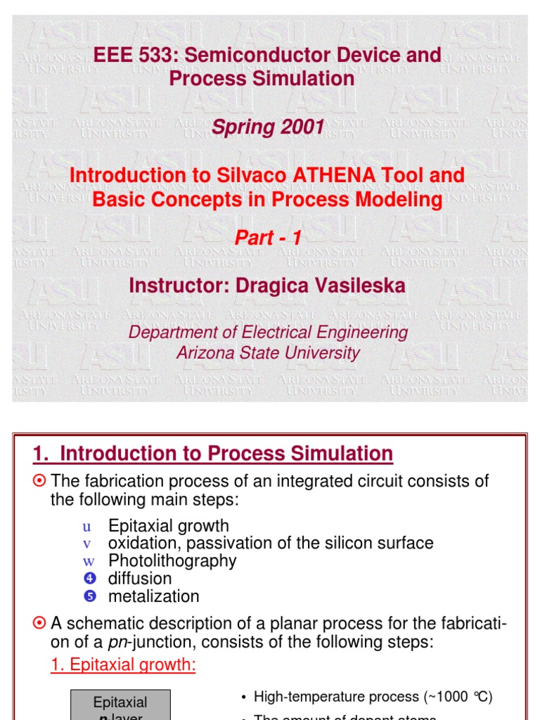 Introduction To Silvaco ATHENA Tool and Basic Concepts in Process ...
