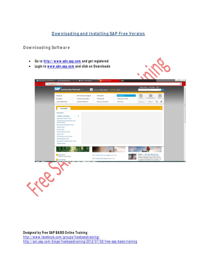Downloading and Installing SAP Free Version | PDF | Java (Programming ...