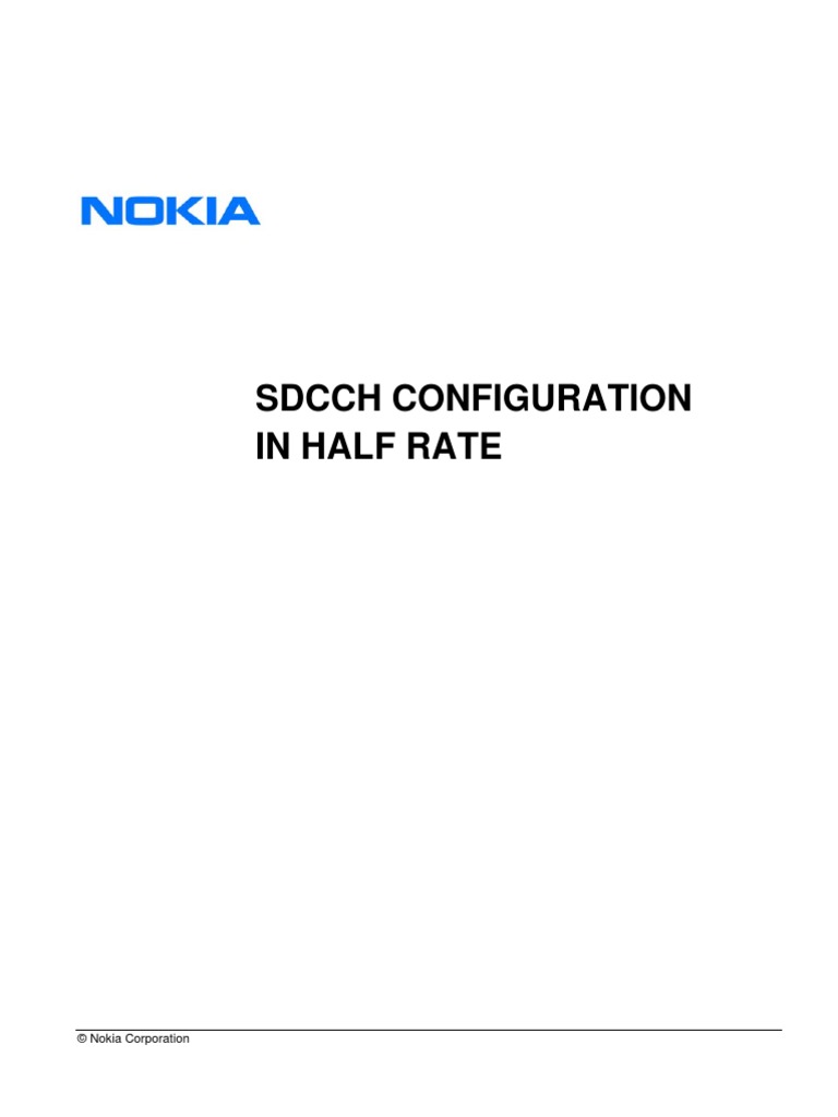 SDCCH Half Rate Configuration | PDF | Gsm | Short Message Service