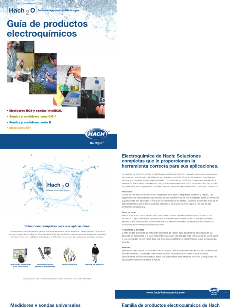 Hach Electrochemistry Selection Guide Data Sheet (Esp) | PDF ...