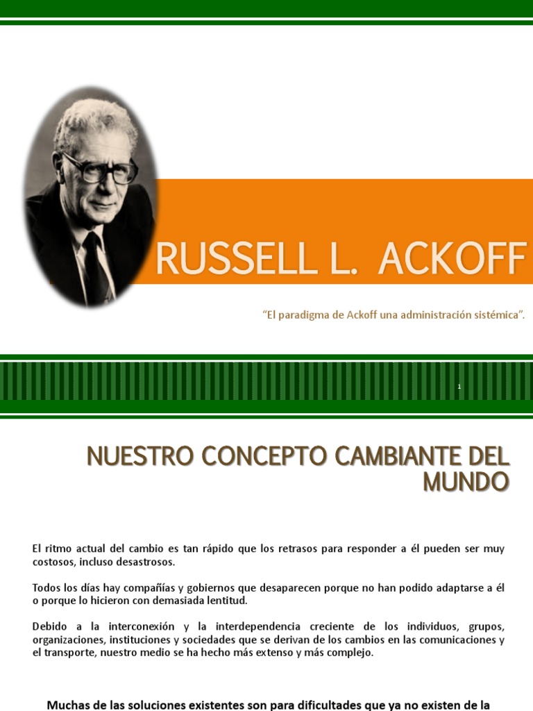 ACKOFF | PDF | Comprensión | Sistema
