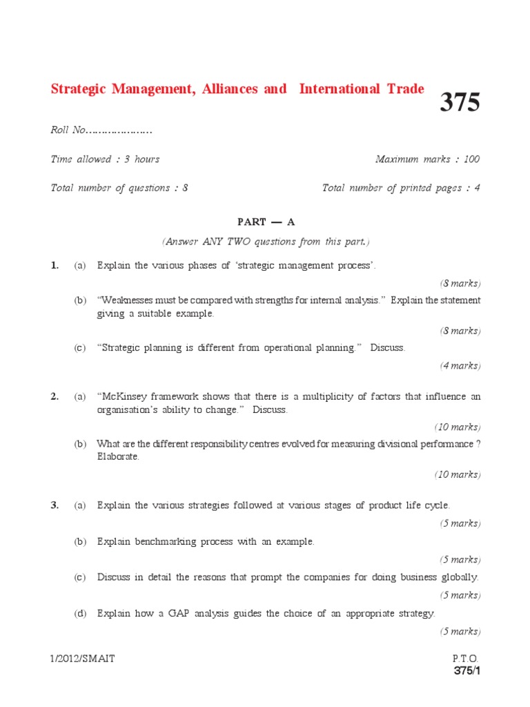 Company Secretary Exam Paper 2012 | PDF | World Trade Organization ...