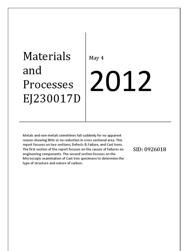 Materials and Processes | PDF | Cast Iron | Corrosion