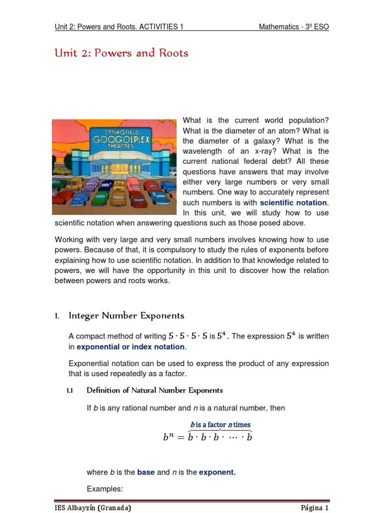 Exponents and Scientific Notation Guide | PDF | Exponentiation | Integer