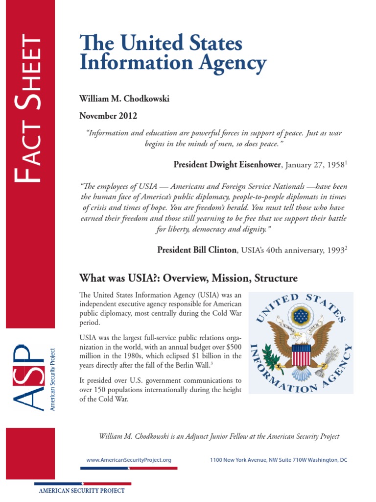 Overview of the United States Information Agency | PDF | Public ...