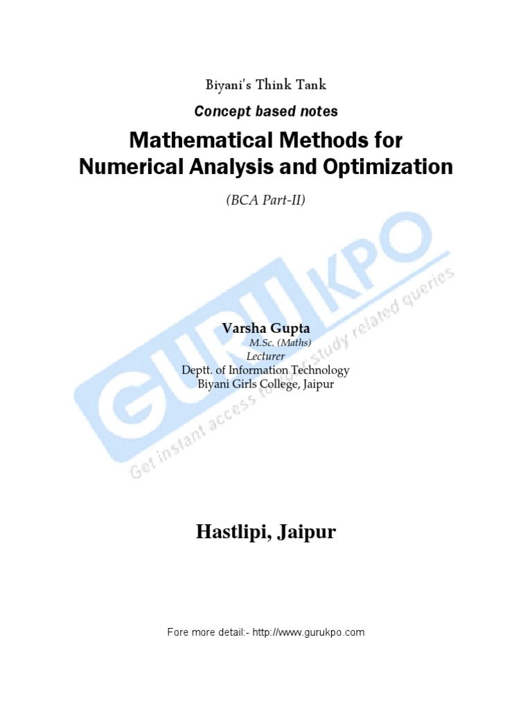 Numerical Analysis | PDF | Numerical Analysis | Mathematics Of Computing