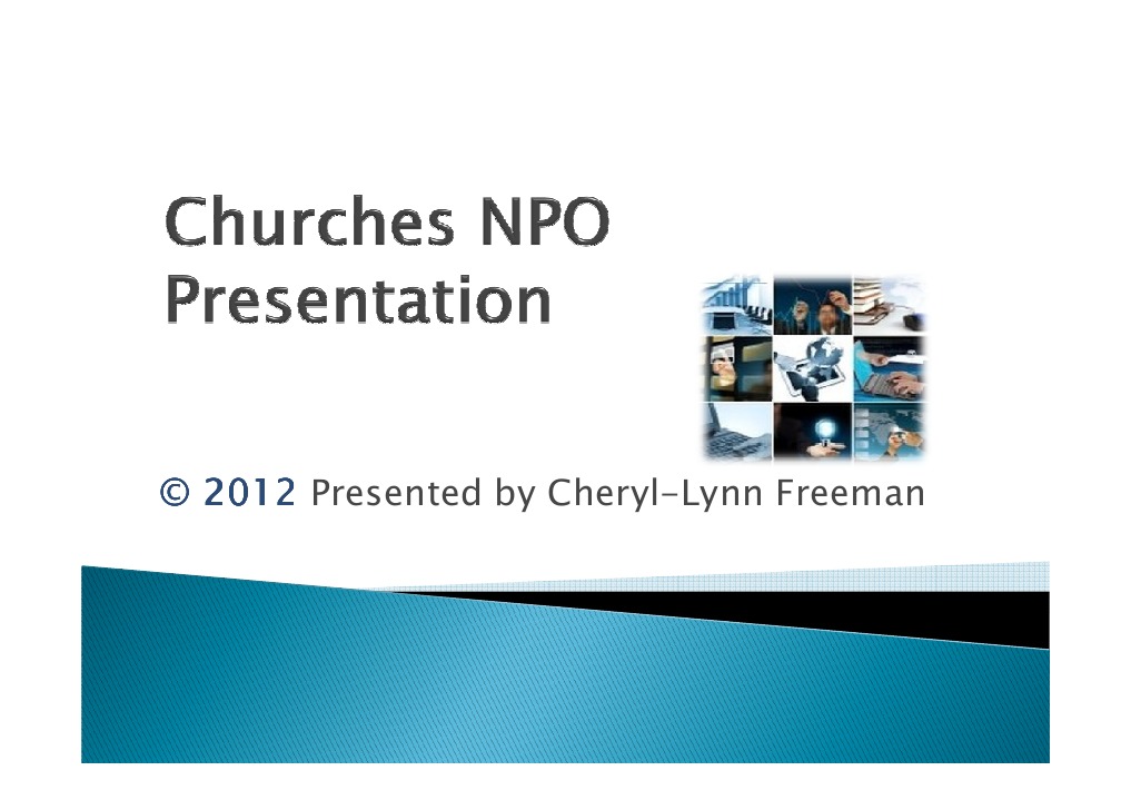 Churches Npo Registration | PDF | Nonprofit Organization | Trust Law