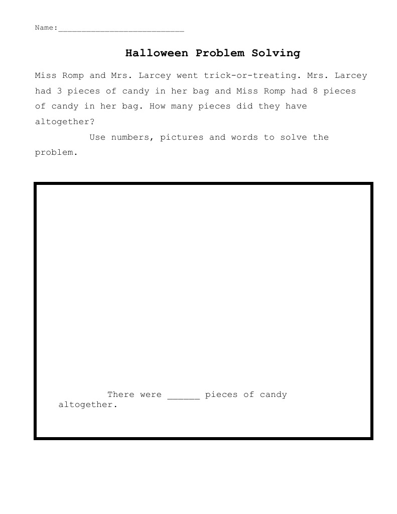 Halloween Problem Solving: Name | PDF | Art