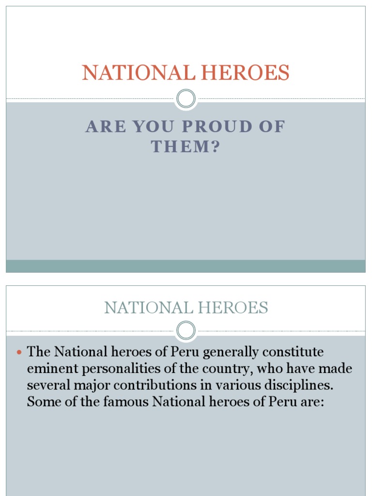 National Heroes: Are You Proud of Them? | PDF | History
