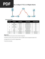 4.1.2.5 Packet Tracer - Configure IP ACLs To Mitigate Attacks | PDF | Router (Computing ...