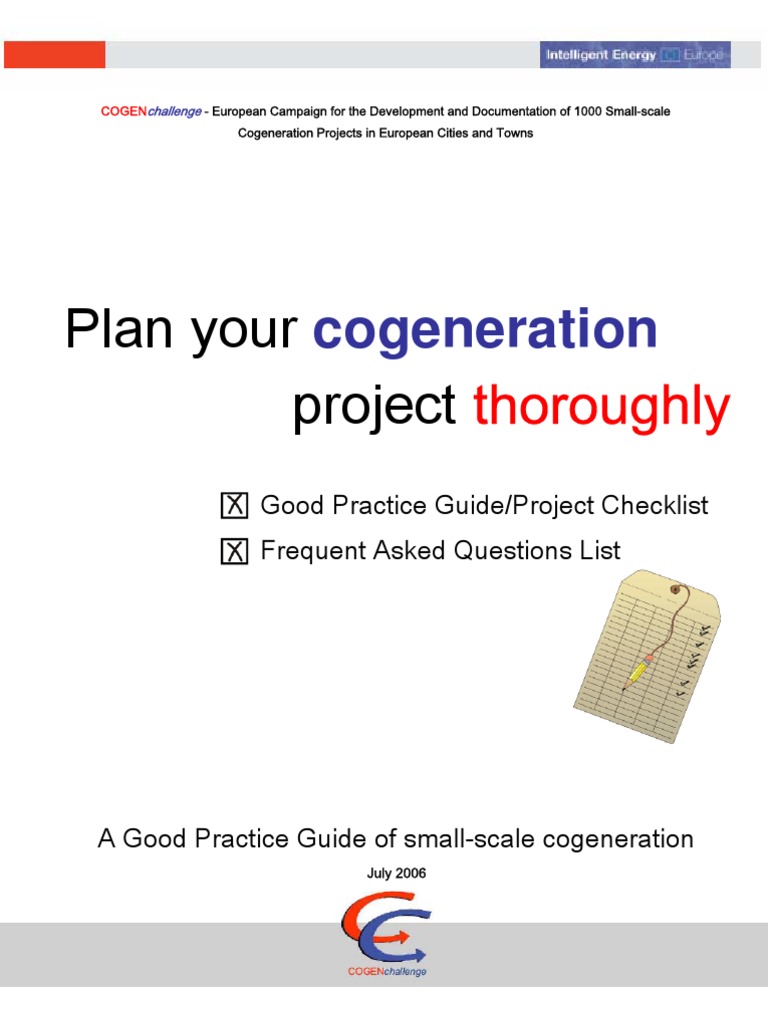 CC Project Checklist | PDF | Cogeneration | Electrical Grid