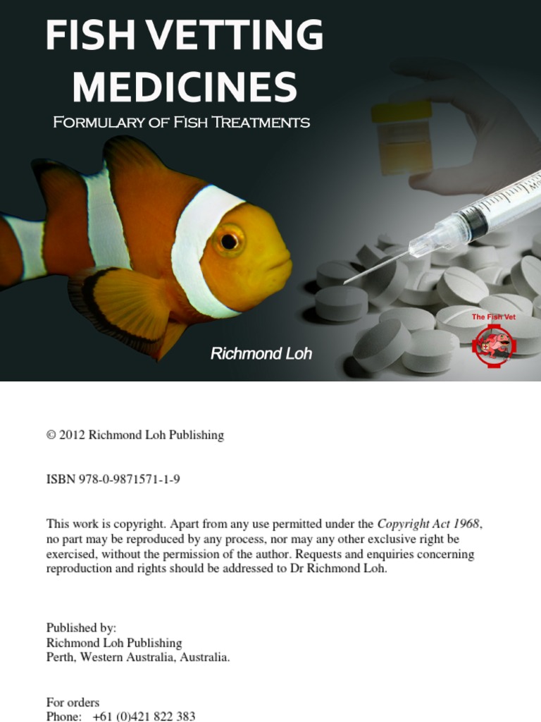 Fish Vetting Medicines: Formulary of Fish Treatments (2012) by DR ...