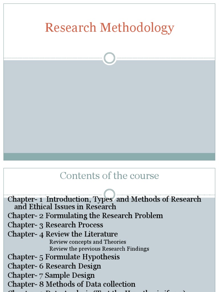 Chapter-1 Introduction To Research Methodology. | PDF | Quantitative ...