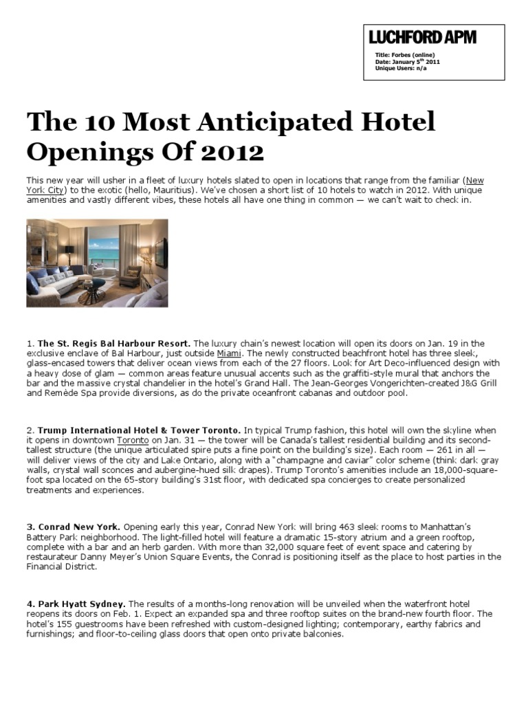 Forbes (Online) | PDF | Hotel | Hotel And Accommodation