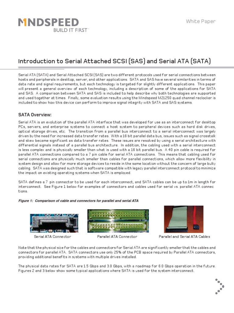 Introduction To Serial Attached SCSI (SAS) and Serial ATA (SATA) | PDF ...