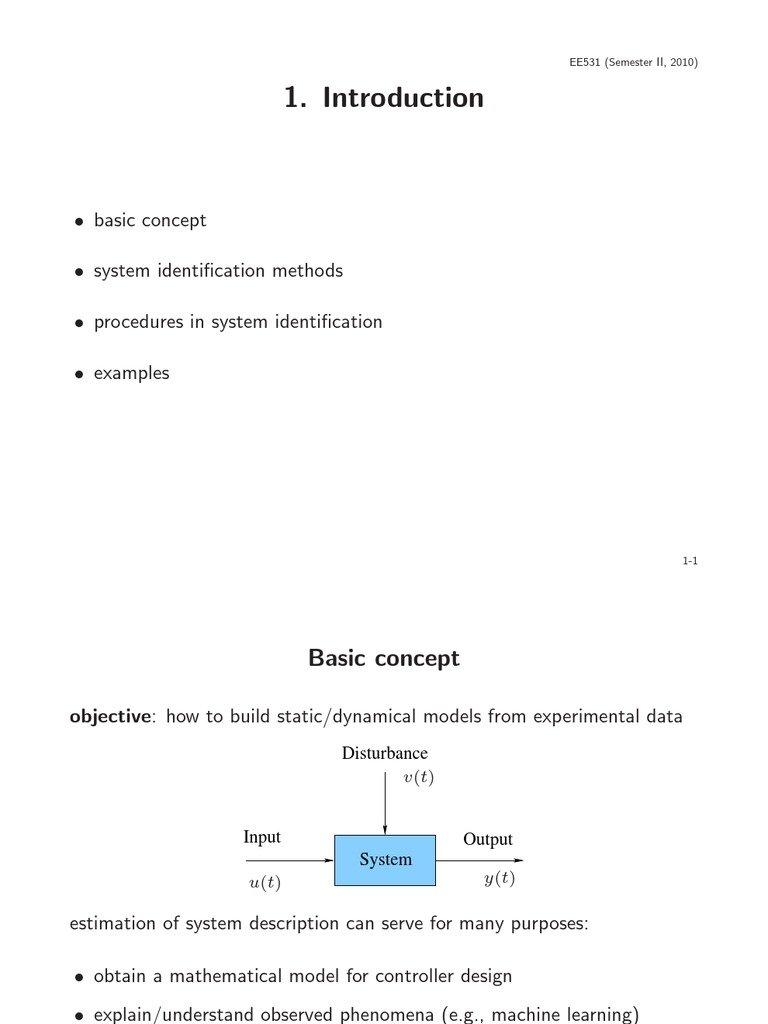 Intro | PDF | Mathematical Model | Control Theory