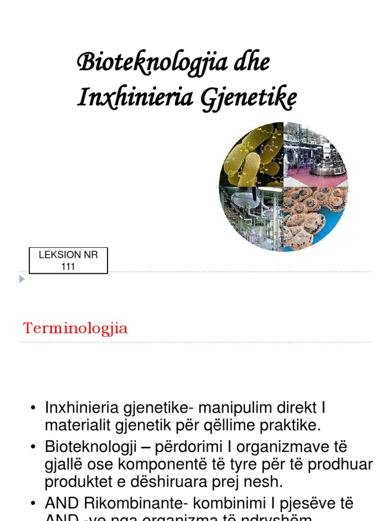 Leksion 2 KLONIMI DHE BIOTEKNOLOGJIA. | PDF