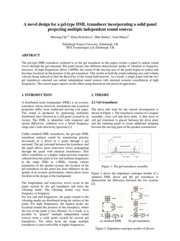 A Novel Design For A Gel-Type DML Transducer Incorporating A Solid ...