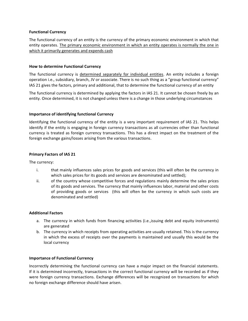 How The Functional Currency Is Determined | PDF | Financial Transaction ...
