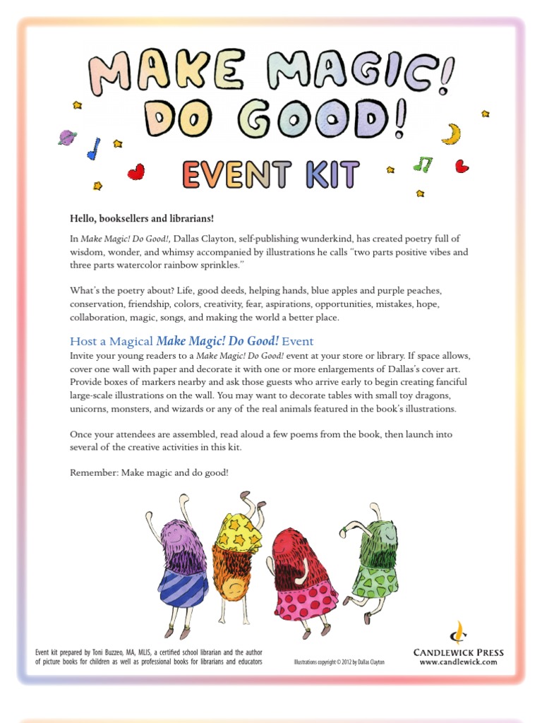 Make Magic! Do Good! by Dallas Clayton - Event Kit | Download Free PDF ...