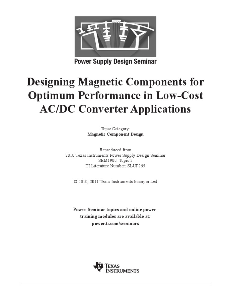 Optimum Magnetic Design | PDF | Inductor | Transformer