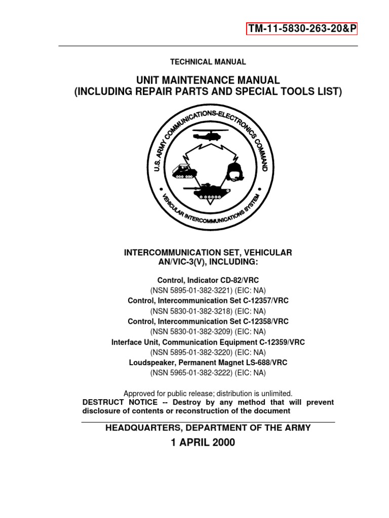 AN/VIC-3 Intercom System | PDF | Power Supply | Headphones
