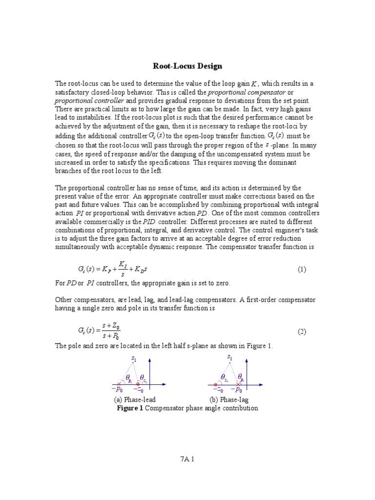 Tutorial III Root Locus Design | PDF | Control Theory | Systems Theory