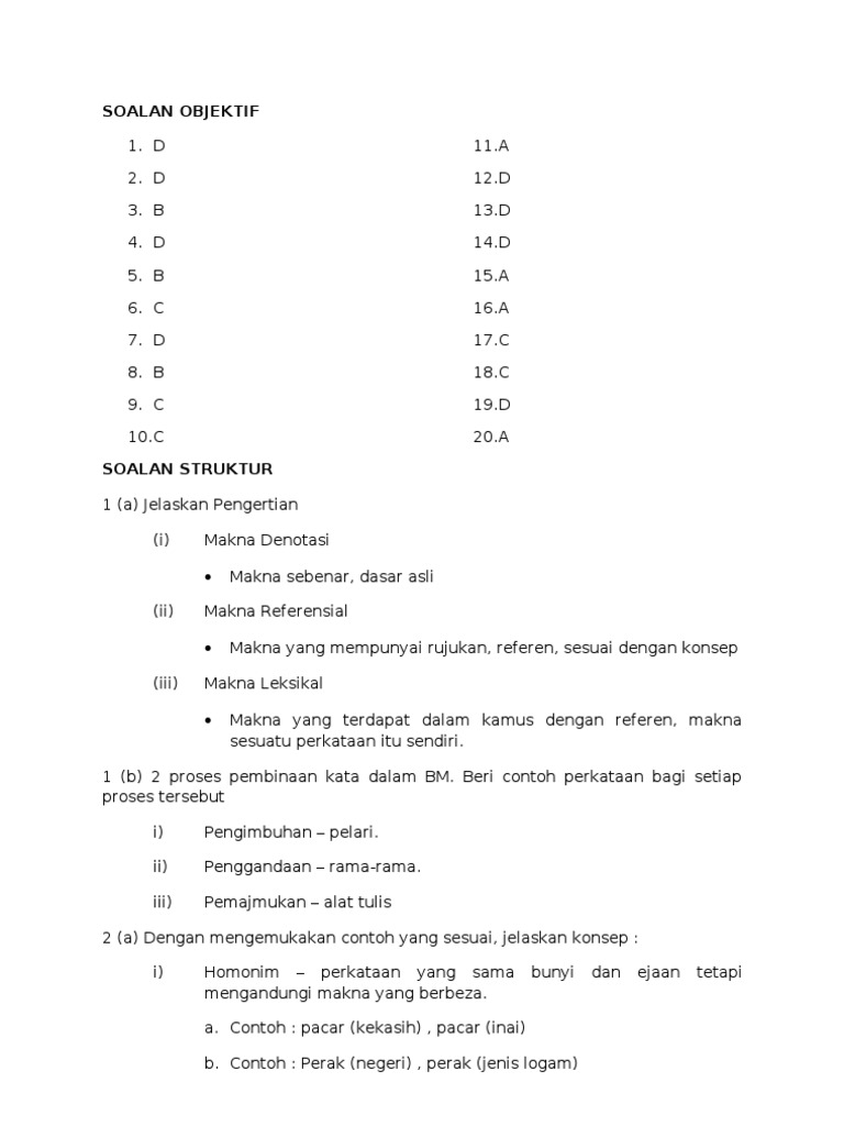Soalan Objektif | PDF