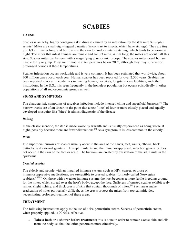 Scabies | Microbiology | Health Sciences