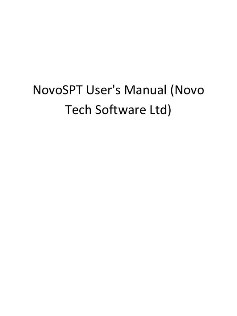 Novospt en | Download Free PDF | Microsoft Excel | Geotechnical Engineering