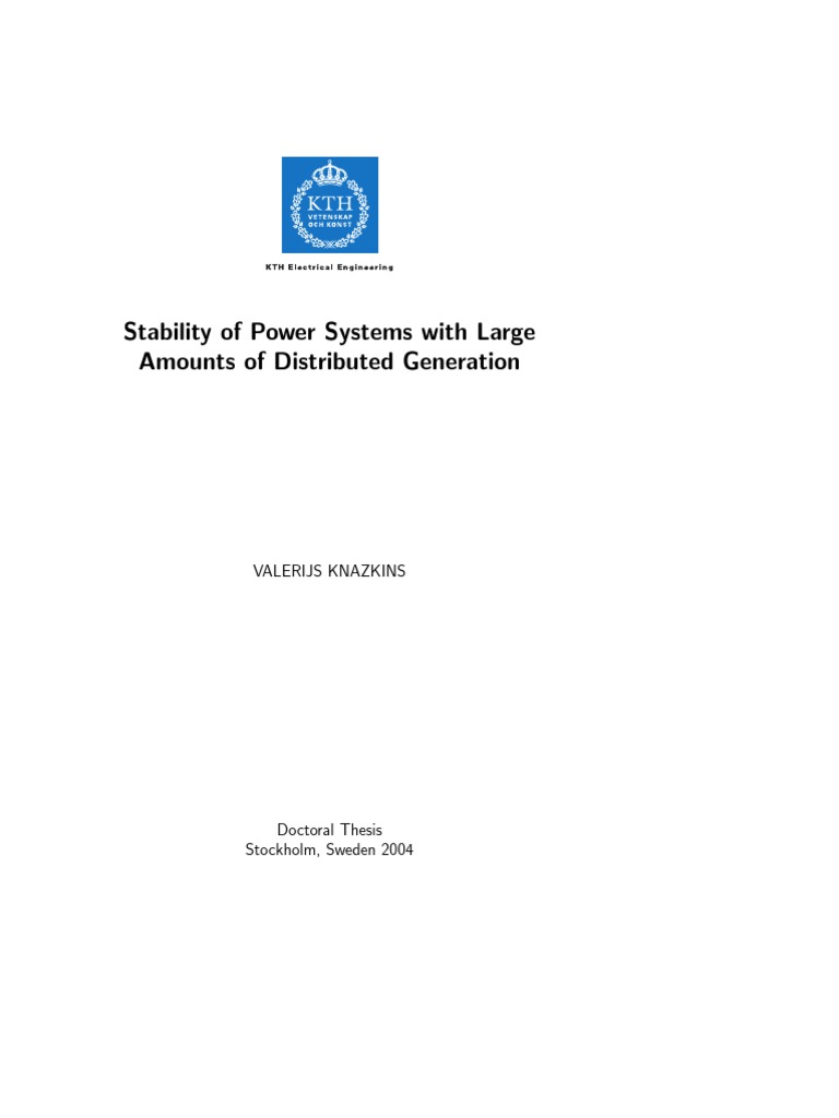 Pow Sys Stability | PDF