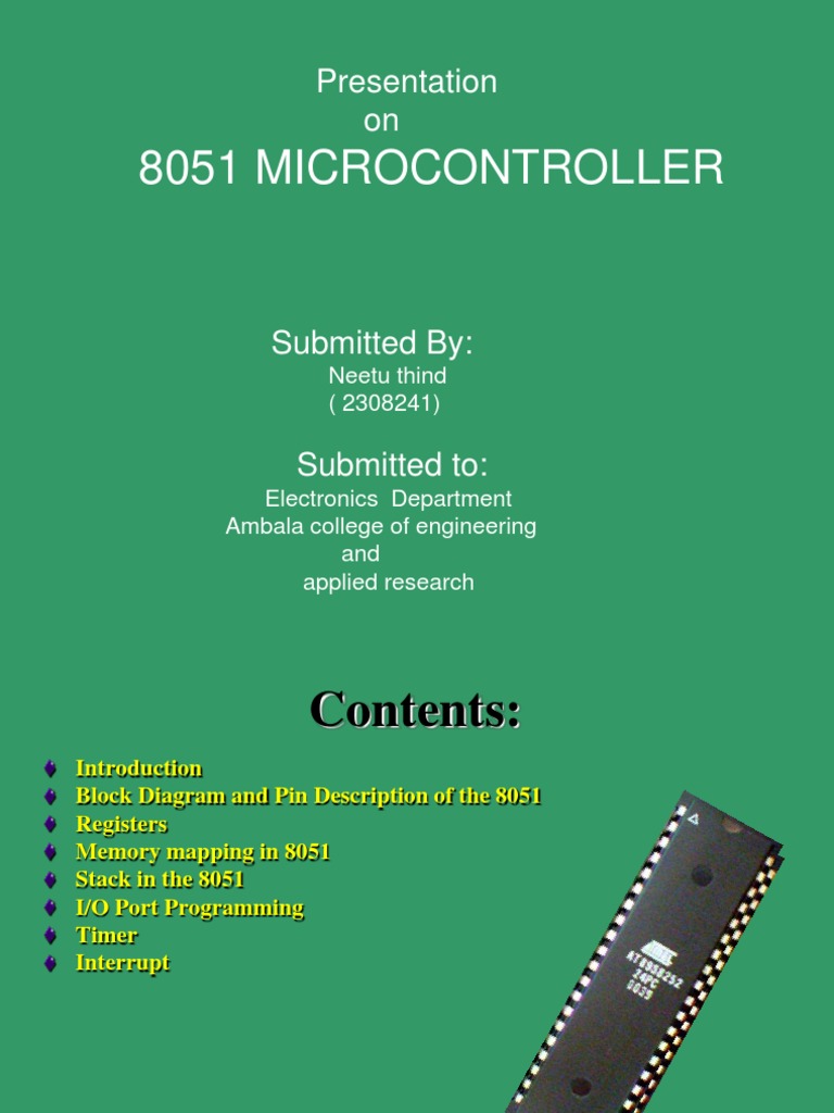 8051 Microcontroller Overview and Programming | PDF | Microcontroller ...