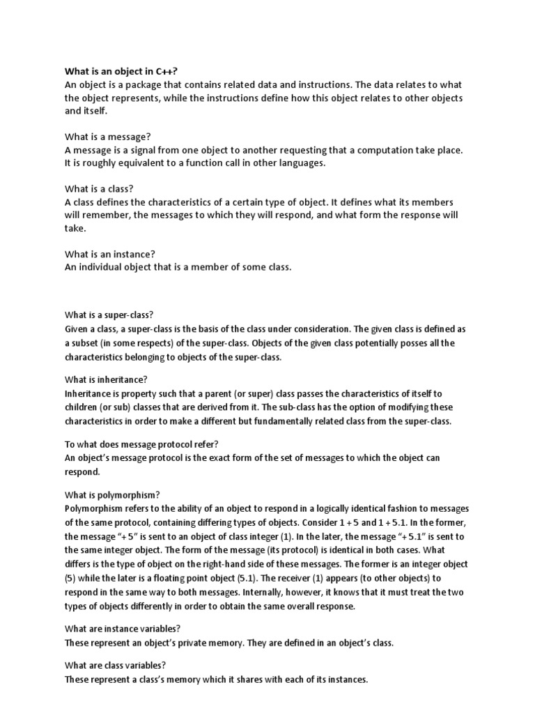 C++ Interview Questions | PDF