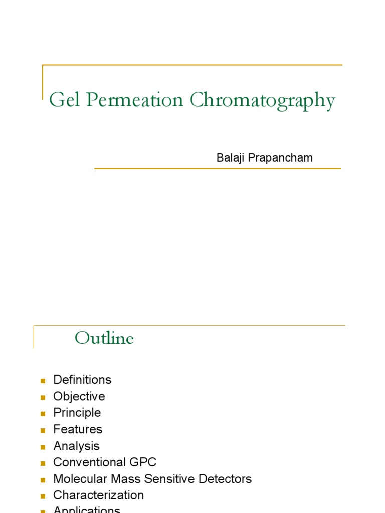 GPC | PDF | Chromatography | Chemistry