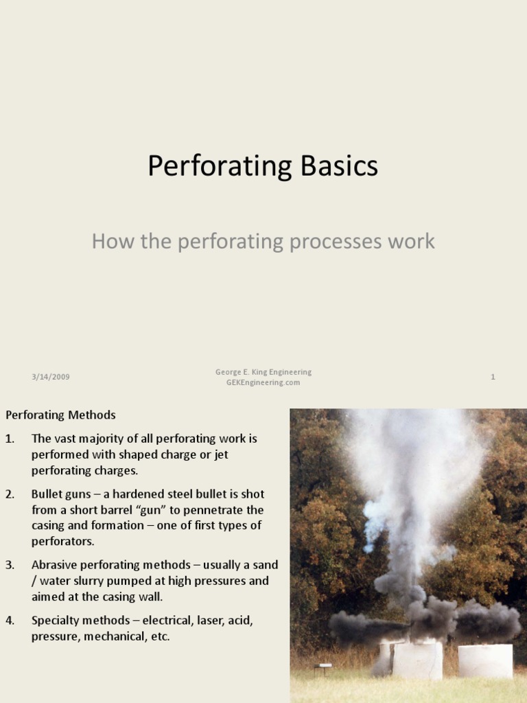 Perforating Basics | PDF | Casing (Borehole) | Gun