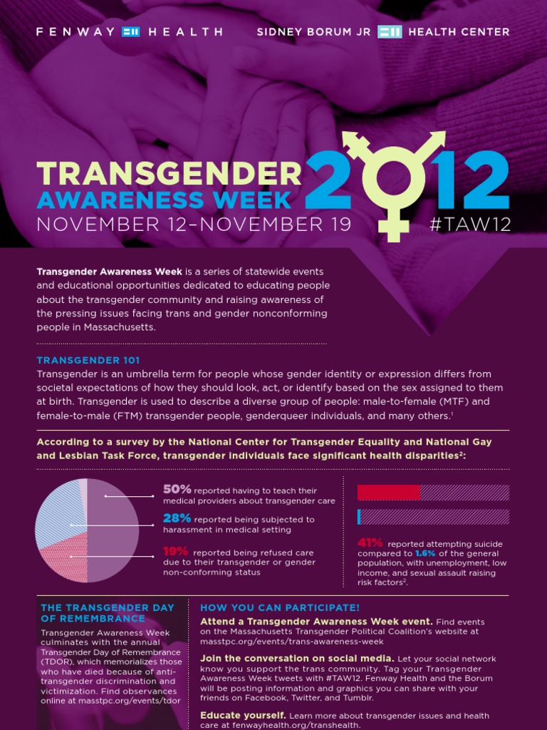 Transgender Awareness Week 2023 Events | PDF | Transgender | LGBTQIA+ ...