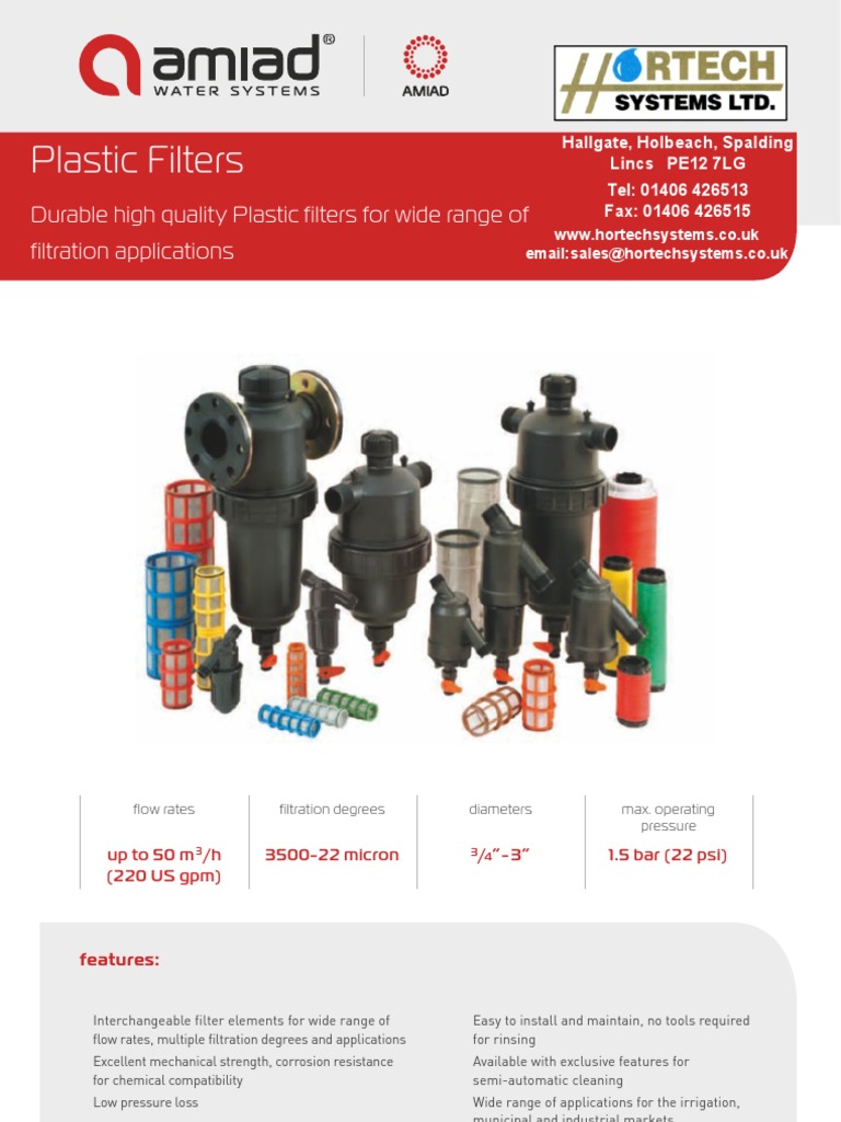 Amiad Plastic Filters | Filtration | Plastic