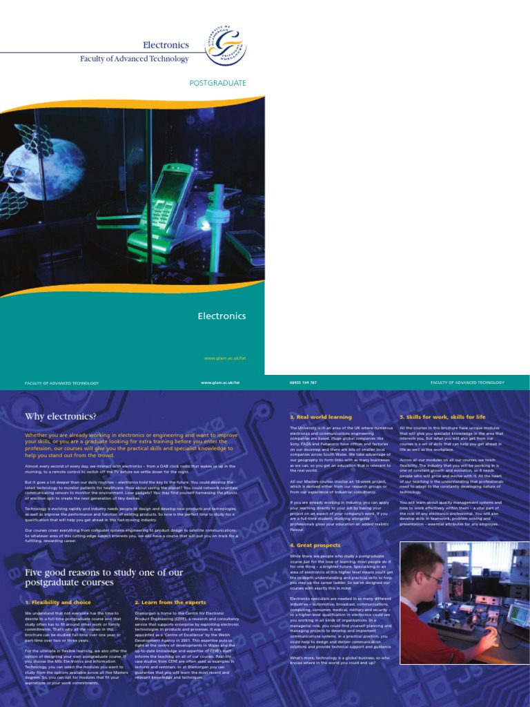 Postgraduate Electronics Programs Overview | PDF