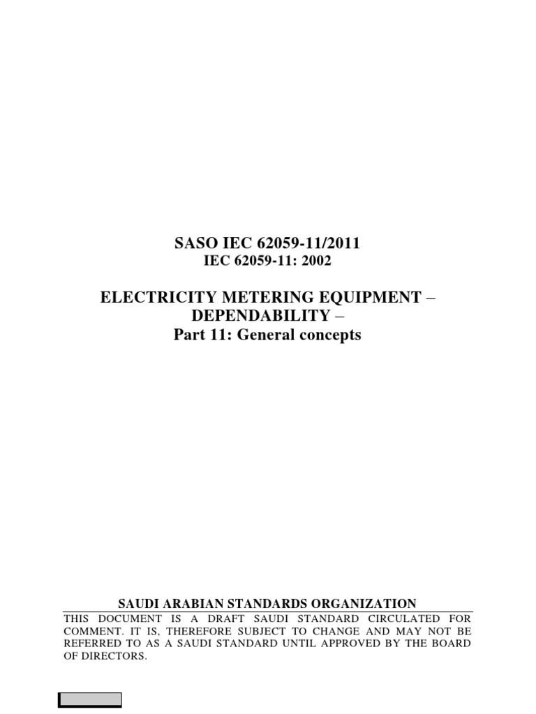 Iec 62059-11 | PDF | Reliability Engineering | Specification (Technical Standard)