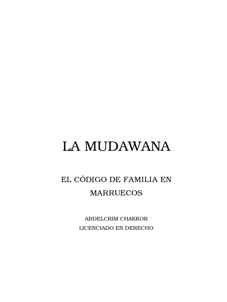 Mudawana: Código de Familia en Marruecos | PDF | Divorcio | Marruecos