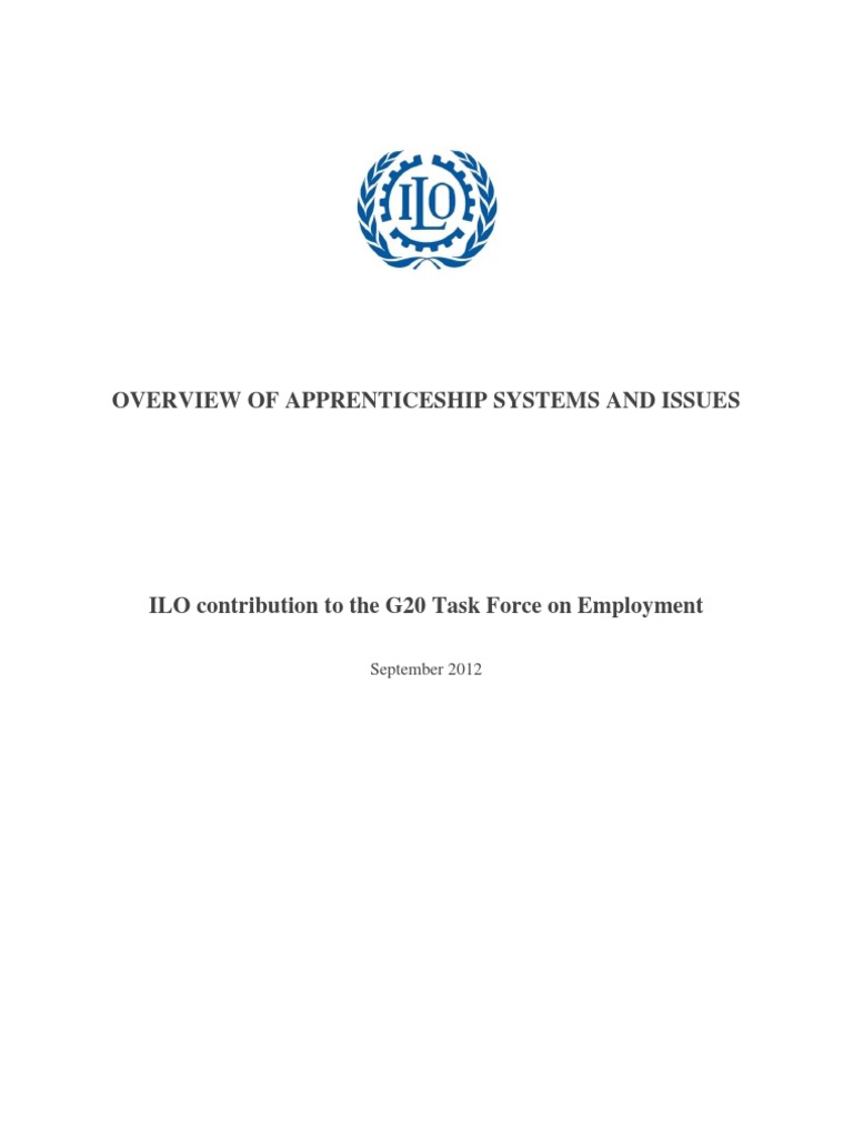 OVERVIEW OF APPRENTICESHIP SYSTEMS AND ISSUES ILO Contribution To The ...