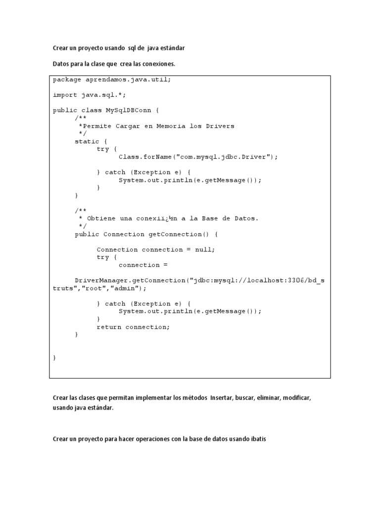 Clase 1 Ibatis | PDF | Java (lenguaje de programación) | SQL