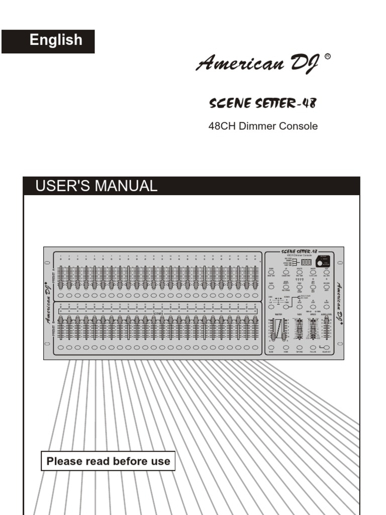 User Manual for the American DJ Scene Setter-48 48-Channel Dimmer ...
