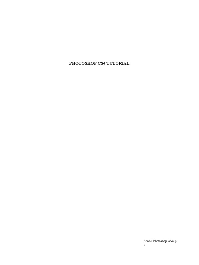 Photoshop Cs4 Tutorial | PDF | Red Eye Effect | Adobe Photoshop