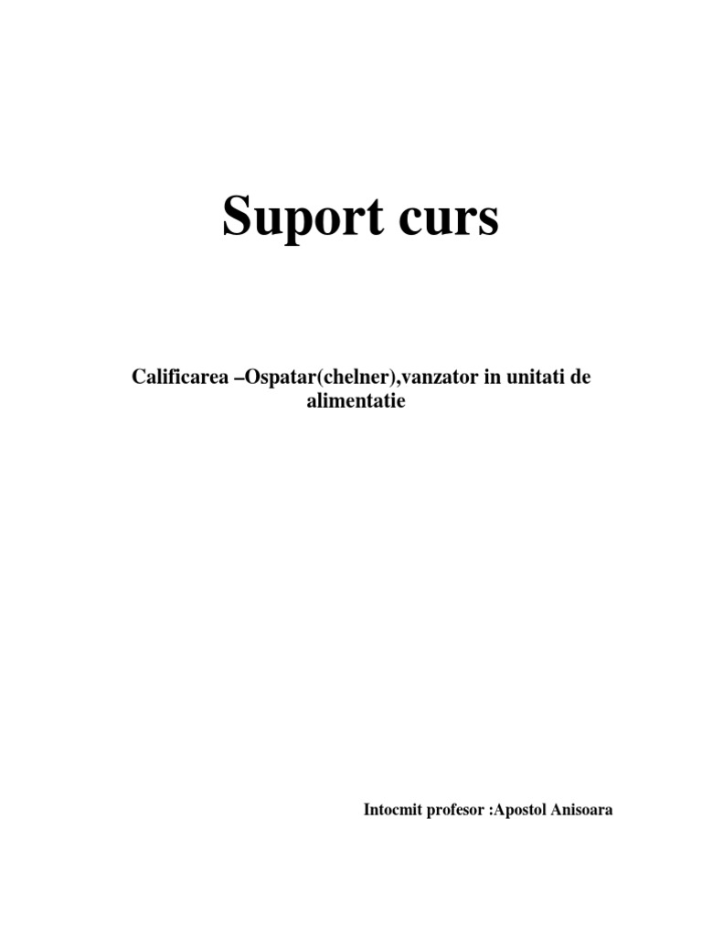 Suport Curs - Ospatar | PDF