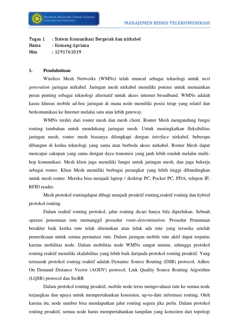 Tugas Tipe - Tipe Protokol Routing | PDF