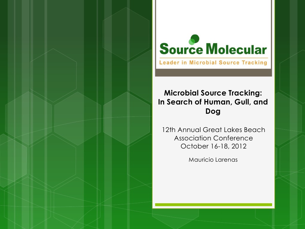 Microbial Source Tracking - Great Lakes 2012 | PDF | Water Pollution ...